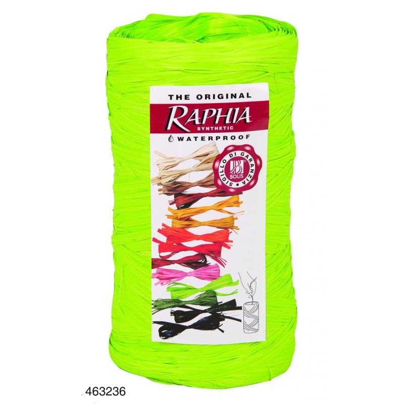 Raphia synthétique bicolore - 6 coloris - 200m